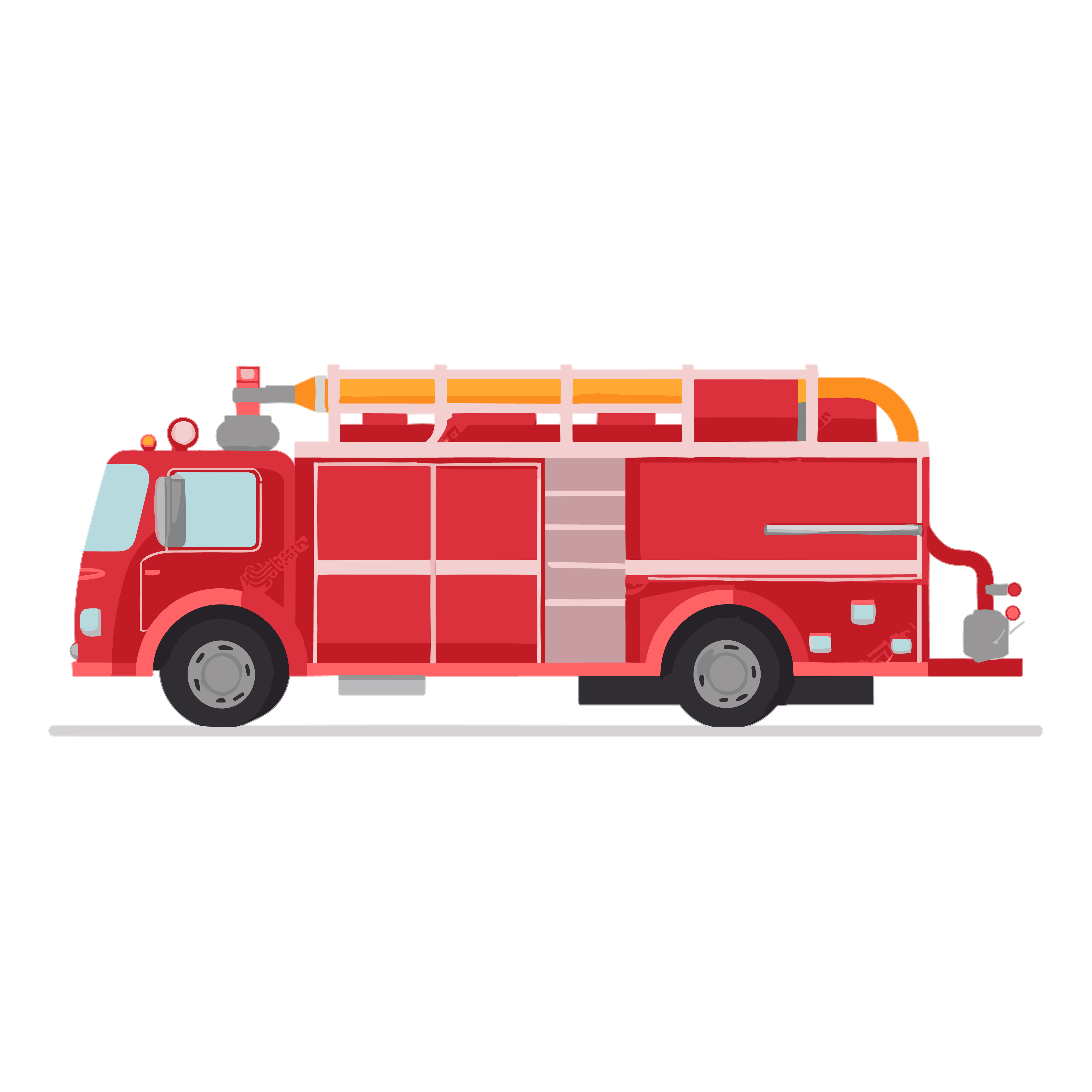 Fire Truck Vector Illustration - High-Quality Graphics for Design ...
