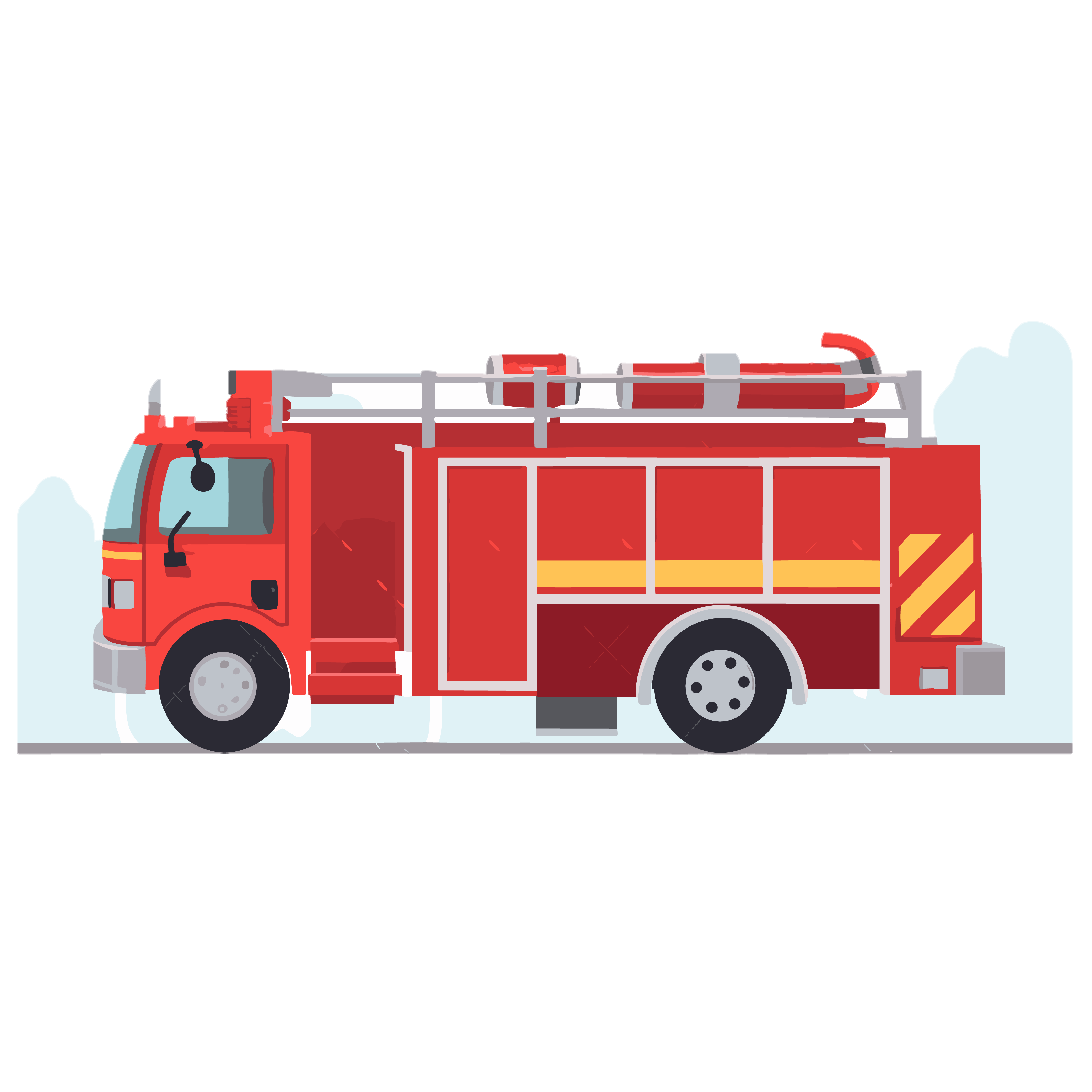 Fire Truck Vector Illustration - High-Quality Graphics for Design ...