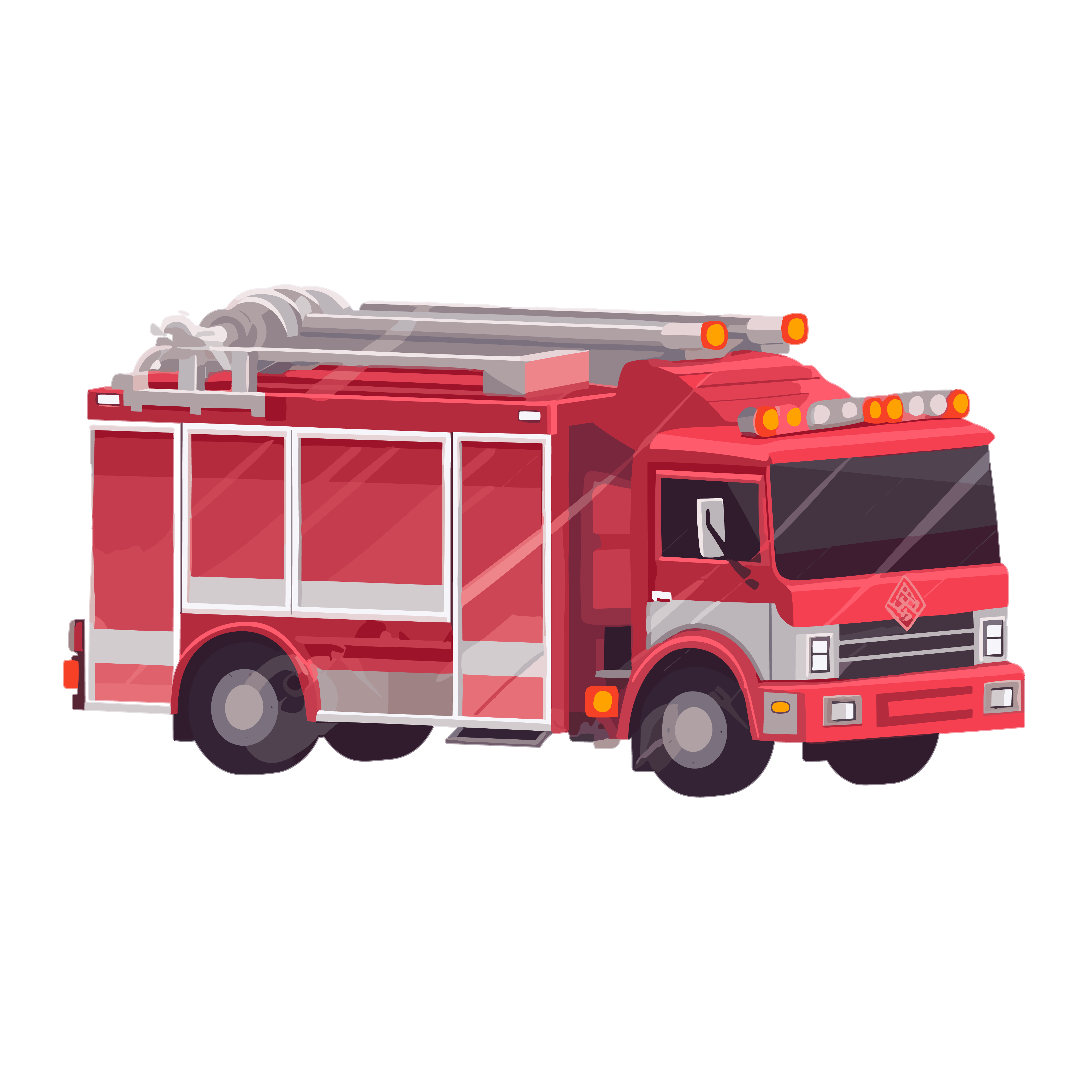 Fire Truck Vector Illustration - High-Quality Graphics for Your ...