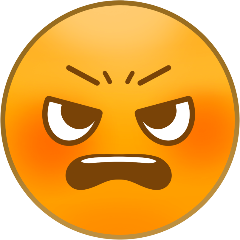 Commercial Illustration of WeChat Angry Emoji Icon in PNG Format | PNGCAT