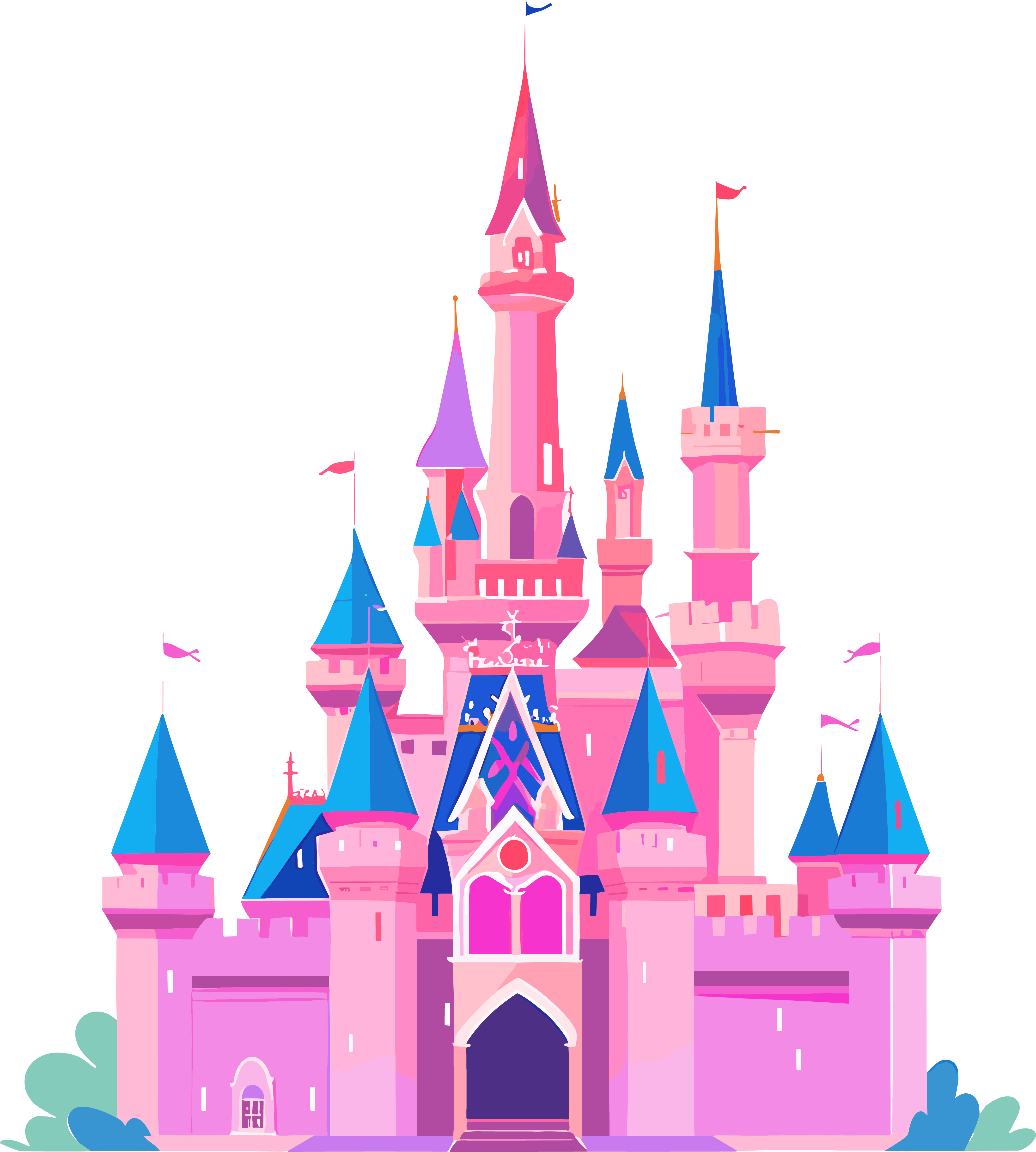 Cartoon Castle Illustration with Transparent Background | PNGCAT