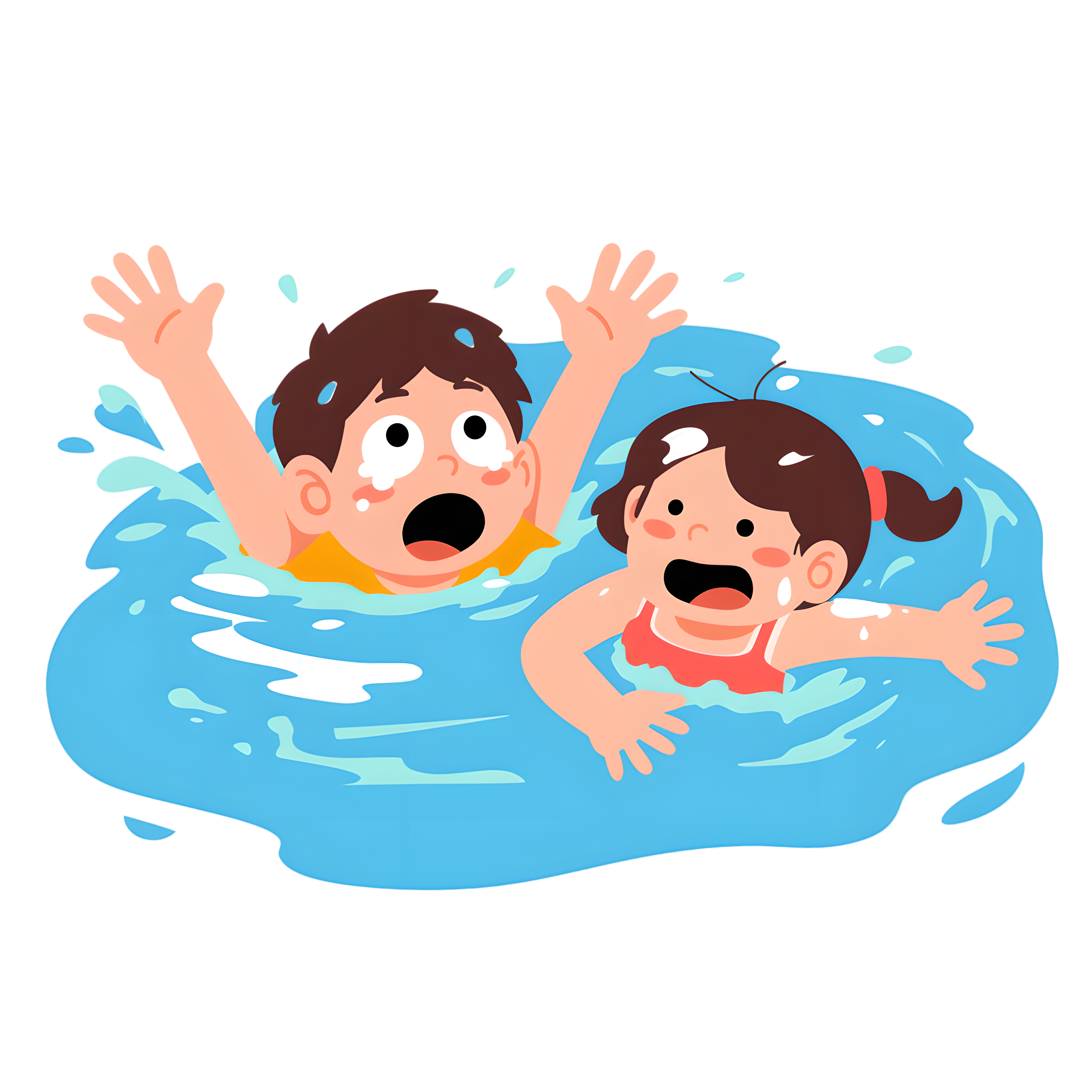 Drowning Vector Illustration - Captivating Digital Art for Awareness ...