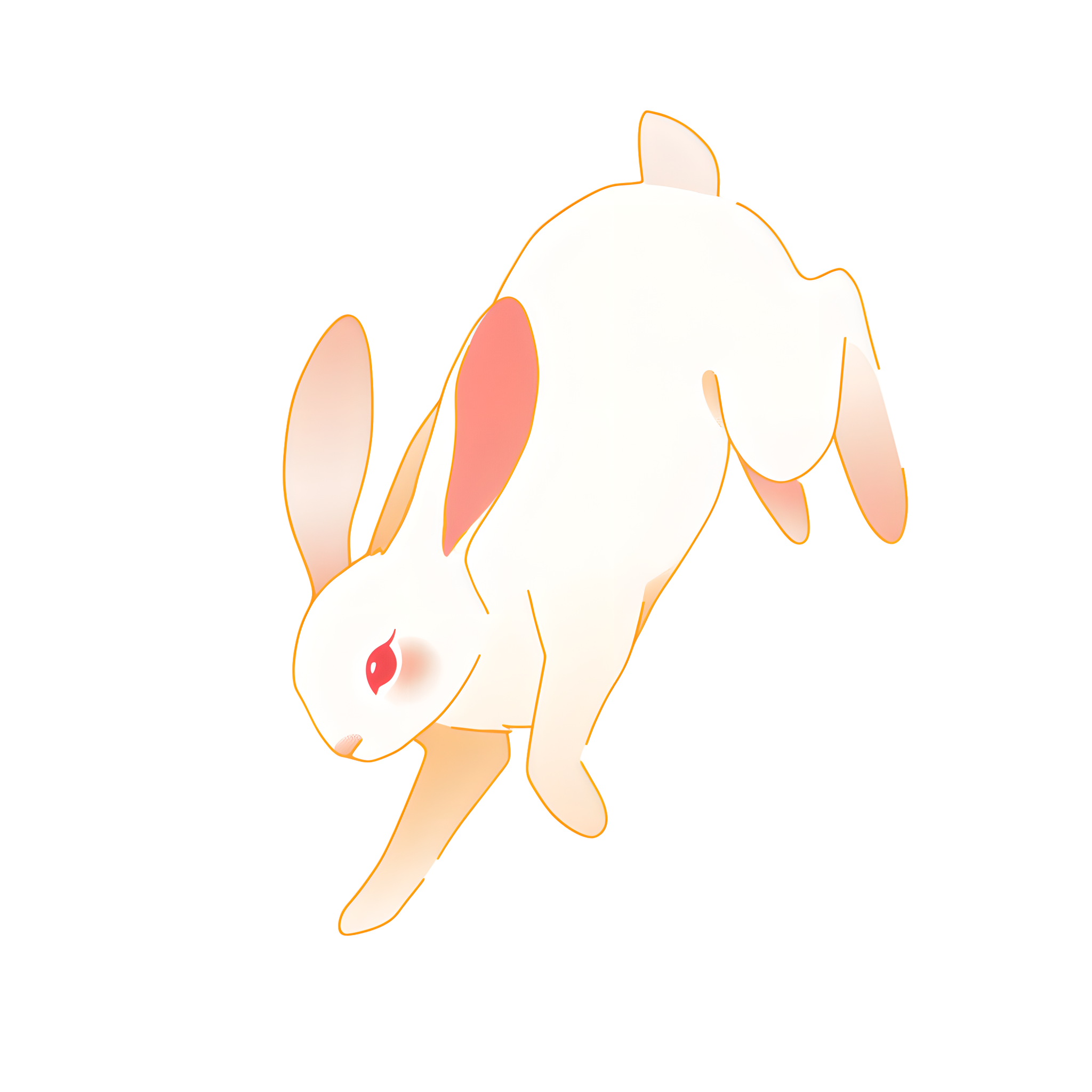 Jade Rabbit Vector Illustration - Lunar Mythology Art | PNGCAT
